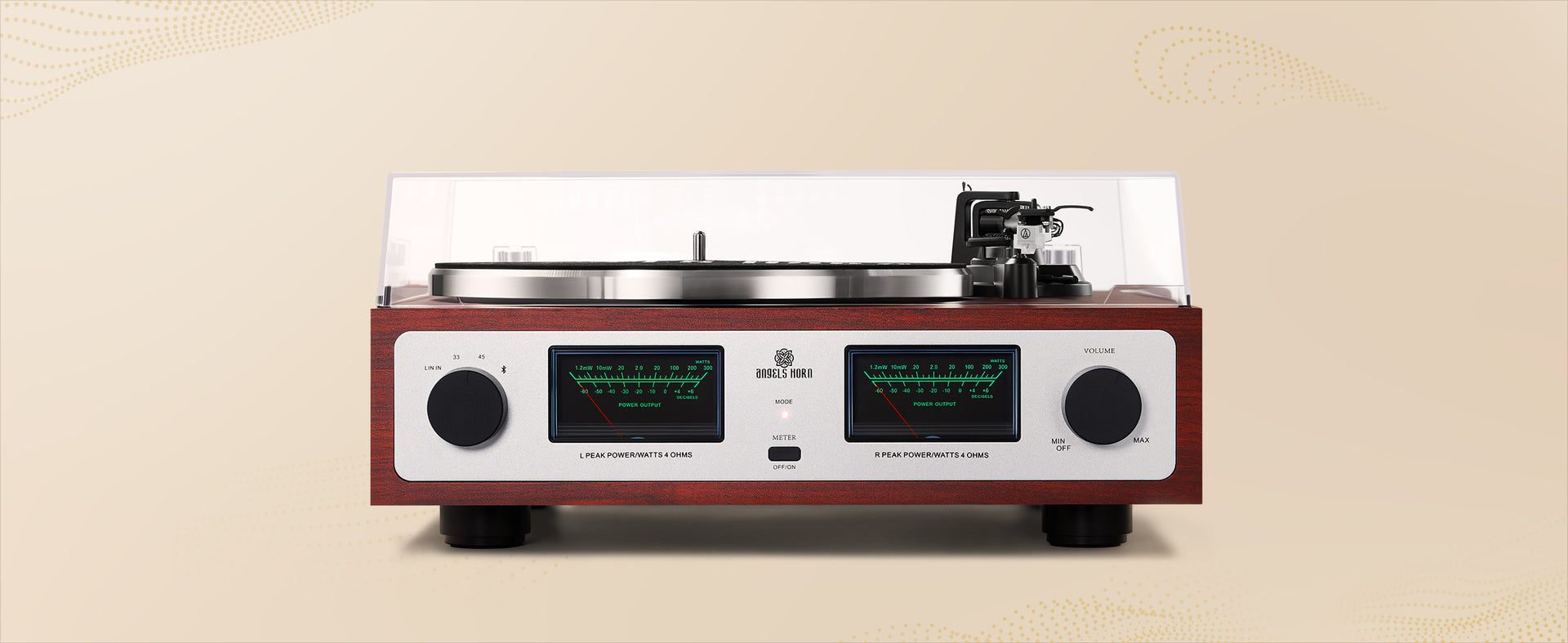 Angels Horn AH6 Turntable HiFi System - Premium Record Player with ...