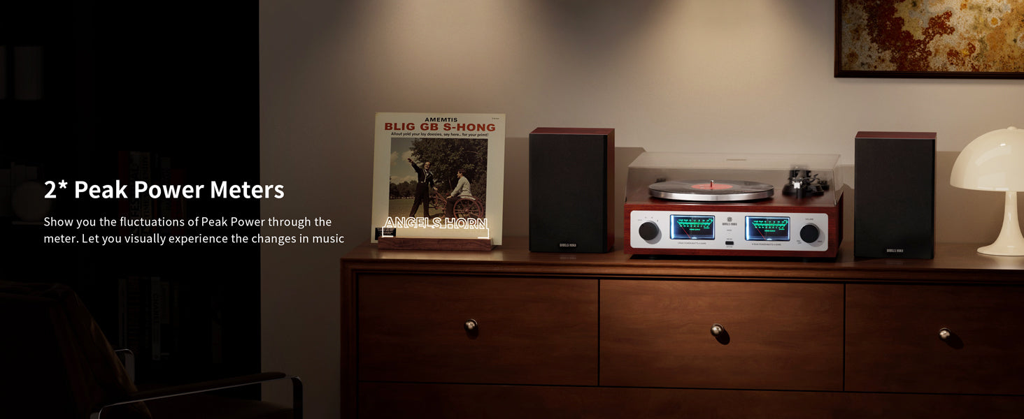 Angels Horn AH6 Turntable HiFi System - Premium Record Player with ...
