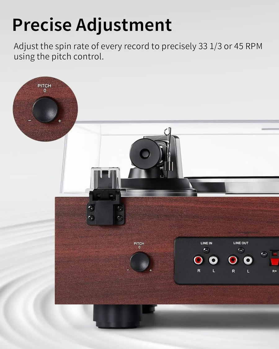 Angels Horn AH6 Turntable HiFi System - Premium Record Player with ...