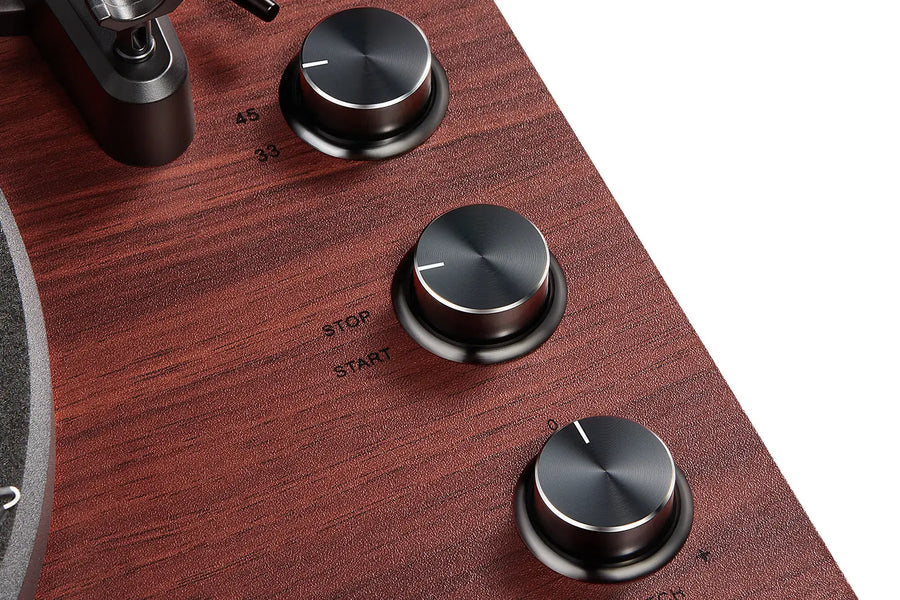 AH1 Wooden Turntable Bluetooth Vinyl Player with Speed Adjustment ...